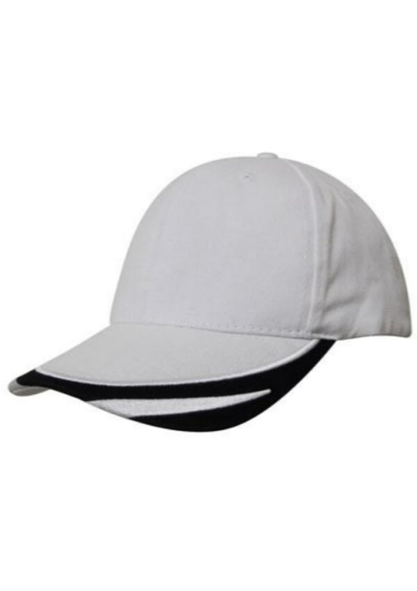 Cap With Embroidered Peak Trim - The Uniform Factory